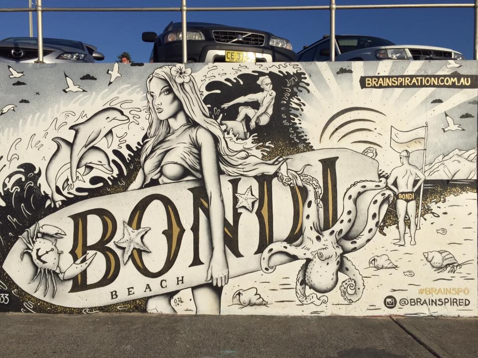 2015 – Surfer Girl – Bondi Beach Graffiti Wall