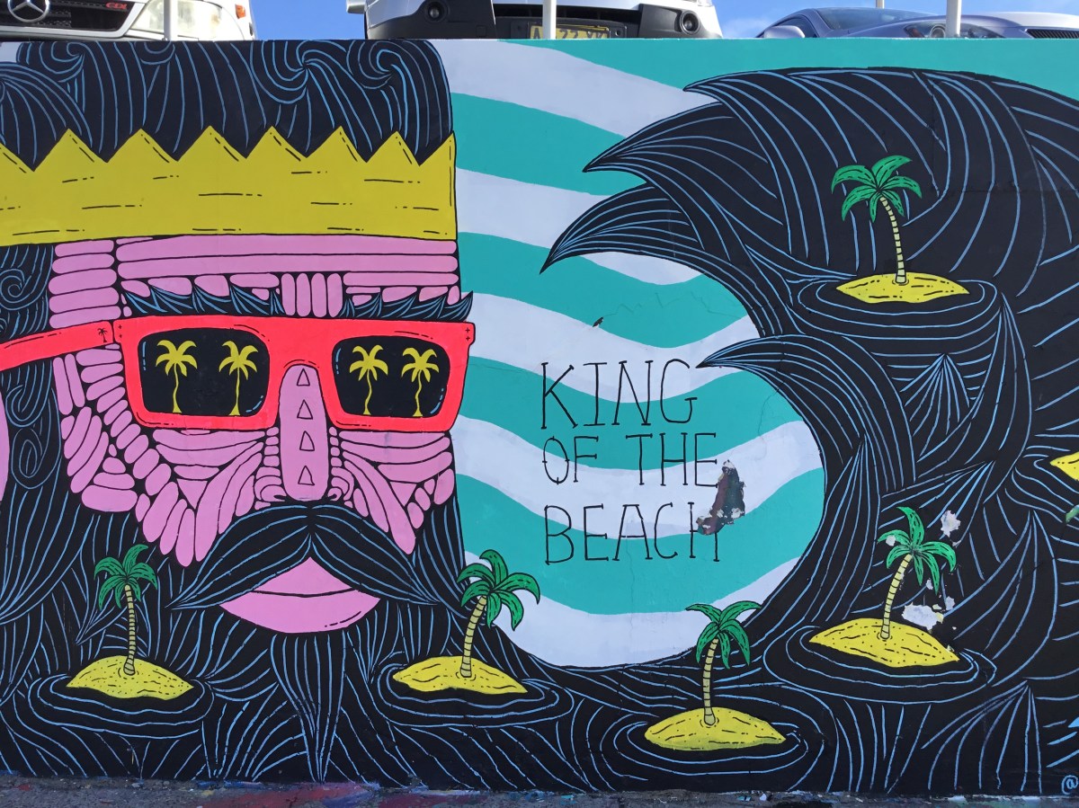 2017 – Bermuda Beard Bobby King of the Beach – Bondi Beach Graffiti Wall