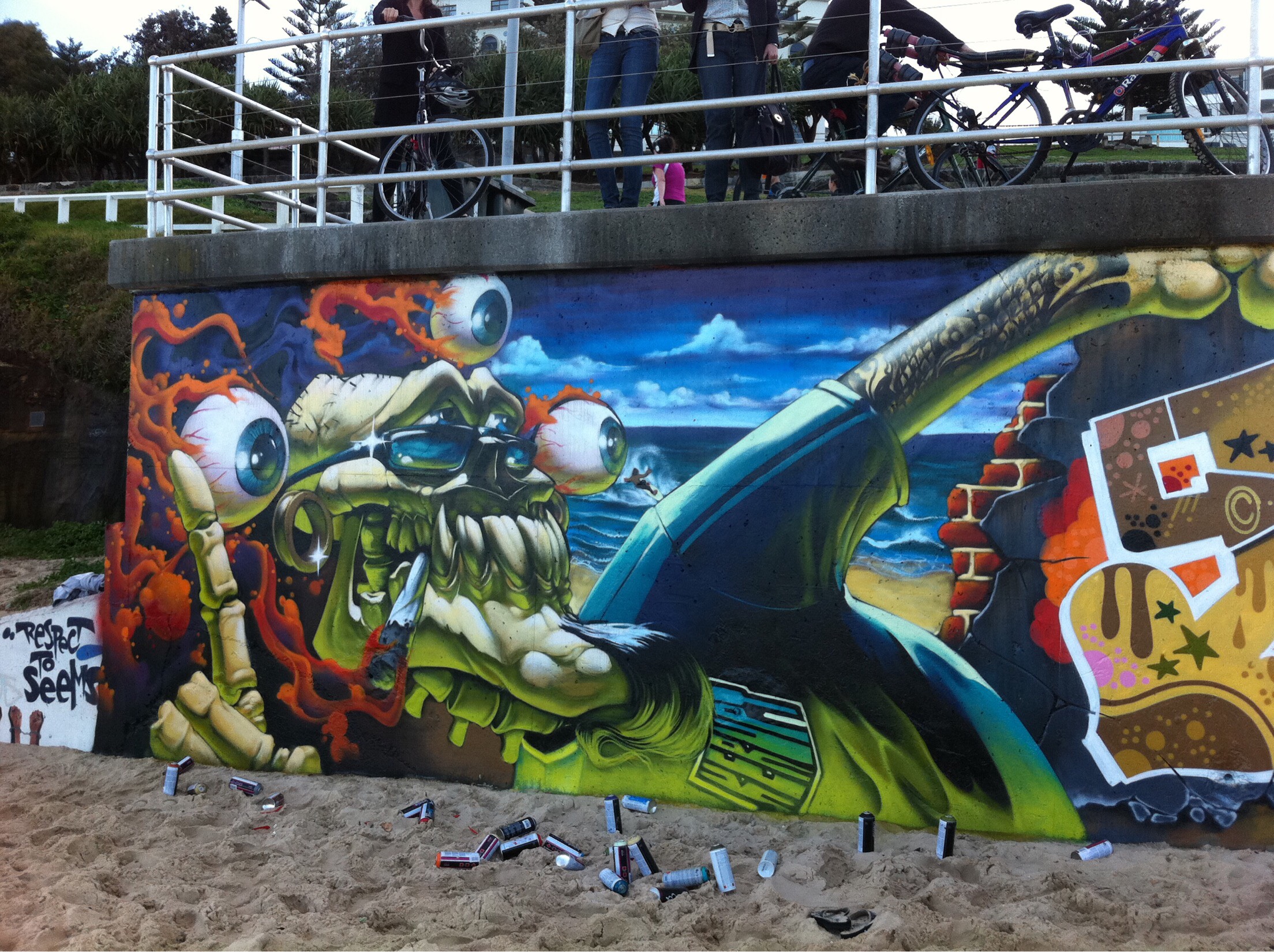 2012 – Beach Zombie – Bondi Beach Graffiti Wall