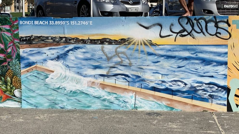 Bondi Beach Murals defaced with Swastikas – Bondi Beach Graffiti Wall
